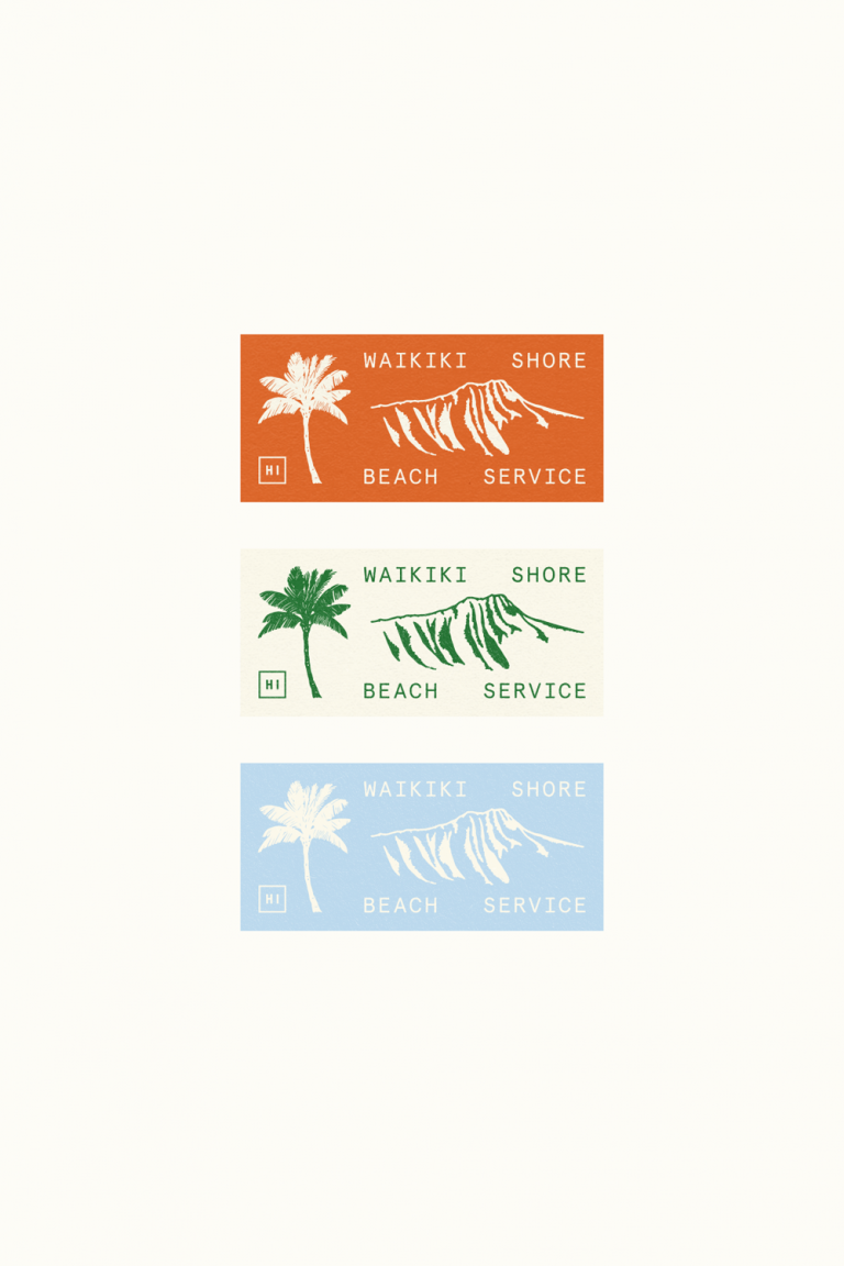 Waikiki Shore Beach Service - Hospitality branding by cocoskies.com