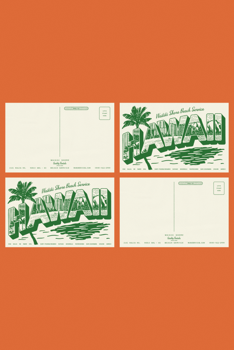 Waikiki Shore Beach Service - Hospitality branding by cocoskies.com